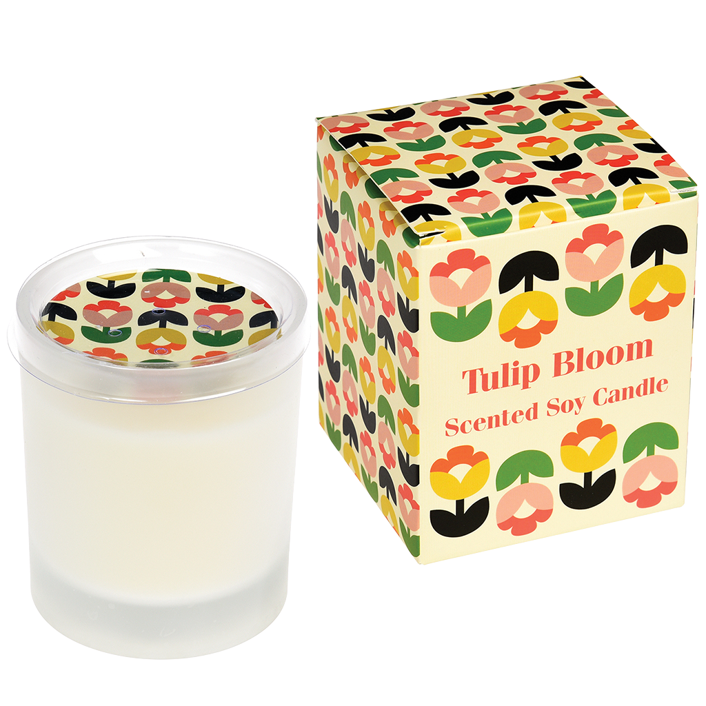 Tulip Bloom Boxed Scented Candle | Rex London