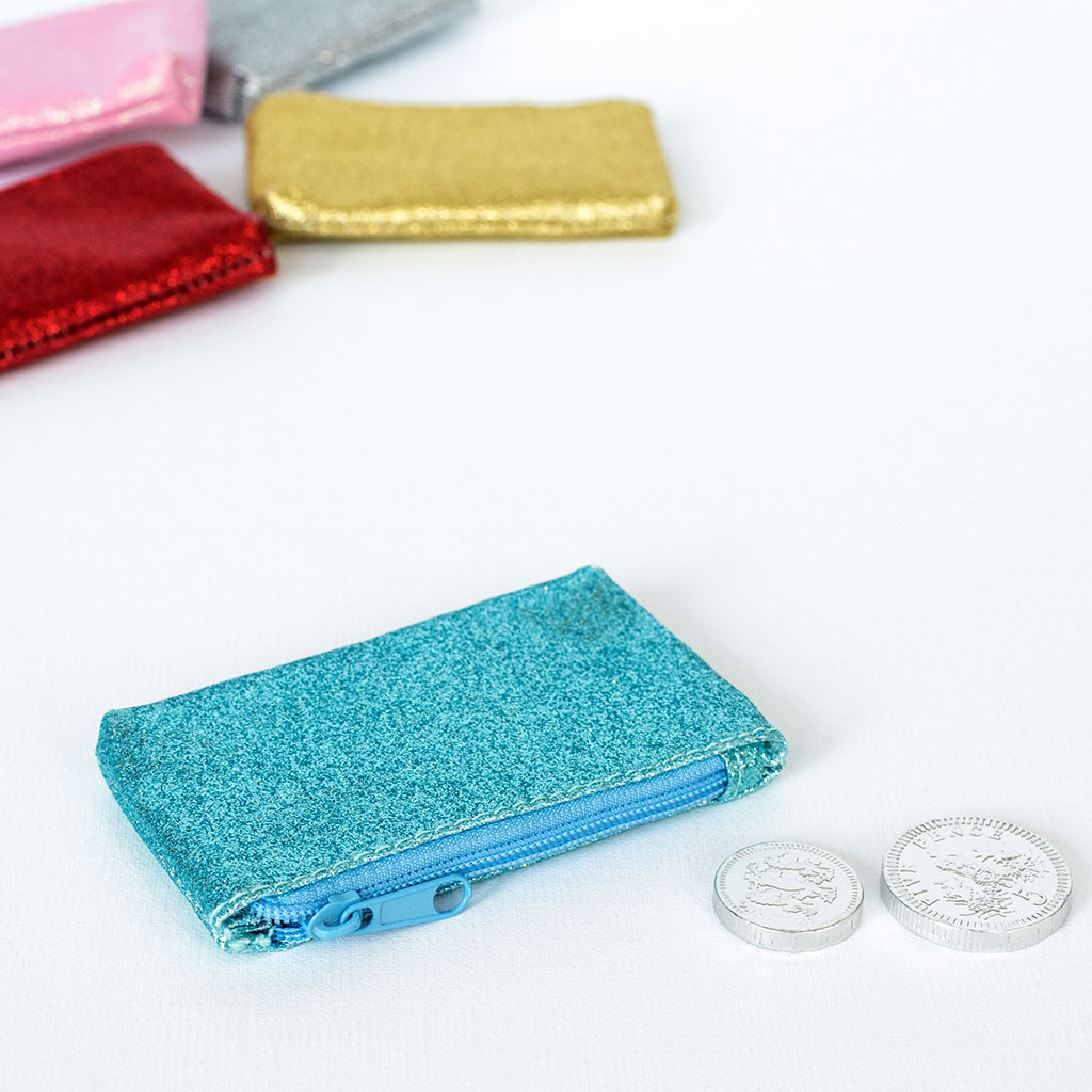 Turquoise Glitter Mini Purse | Rex London